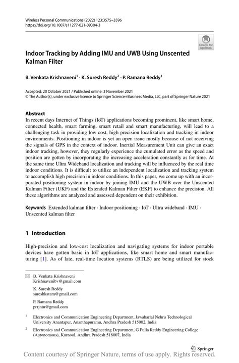Indoor Tracking By Adding IMU And UWB Using Unscented Kalman Filter