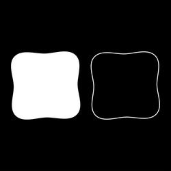 Square Have Rounded Corners Rectangle Shape Set Vector Image