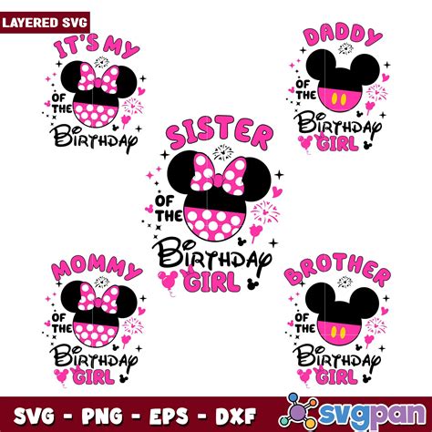 Minnie Mouse Birthday Svg Bundle Svgpan