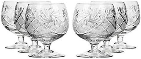 World Ts Set Of 6 Crystal Brandy Glassware And Drinkware Set 10 Oz