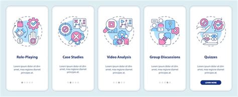 Premium Vector Objection Handling Training Onboarding Mobile App Screen Sales Coaching