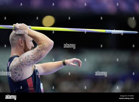 Great Britains Daniel Pembroke During The Mens Javelin Throw F13 Final At The Stade De France