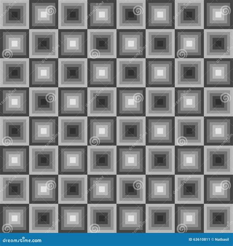 Square Seamless Geometric Pattern Stock Vector Illustration Of Trend Optical 63610811
