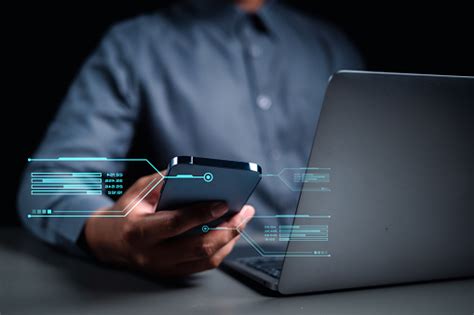 Touching Smartphone To Check Process Of Business Loading Progress Gui