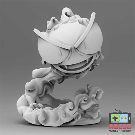 STL file Gastly D Pokémon Pokemon Figure Template to download and D printCults
