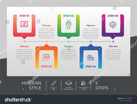 Step Process Infographic Square Layout Stock Vector Royalty Free Shutterstock