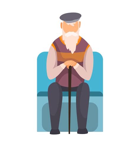 지하철 지하철 차에 있는 노인 대중 교통 앉아 있는 승객이 있는 도시 지하 튜브 대중 교통 컨셉 디자인 프리미엄 벡터