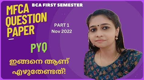 First Sem Bca Mathematics Pyq Calicut University Important Topics