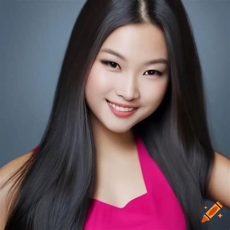 Portrait Of A Beautiful Long Haired Asian Mabel Pines In High Resolution On Craiyon