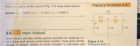 solved find v1 v2 ﻿and v3 ﻿in the circuit of fig 3 14
