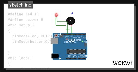 Led With Buzzer Wokwi Esp32 Stm32 Arduino Simulator