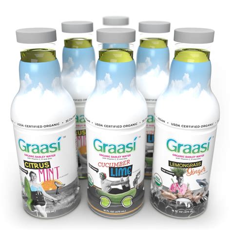 Graasi Organic Hydration Water Variety Pack Low Calorie Vitamins C D