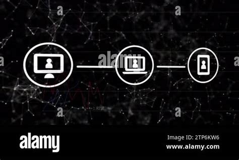 animation of phone laptop computer icons forming flowchart over