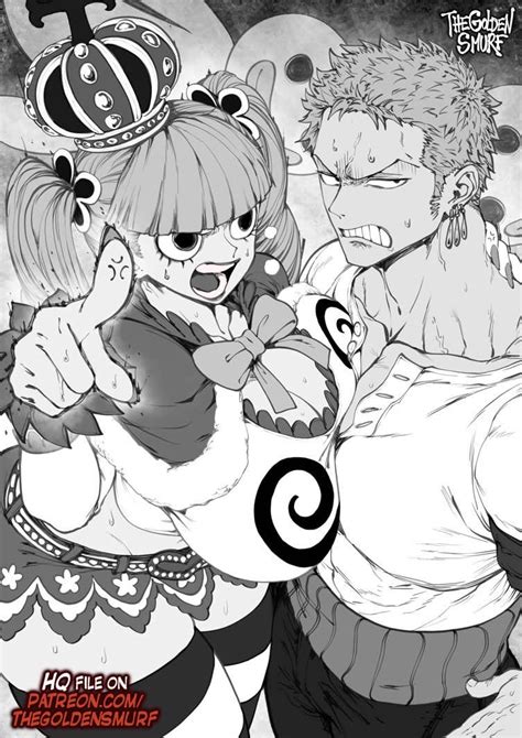 Roronoa Zoro And Perona One Piece Drawn By Thegoldensmurf Danbooru