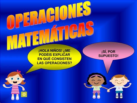 PPT OPERACIONES MATEMÁTICAS PowerPoint Presentation free download
