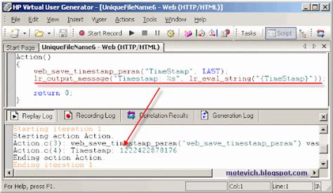 LoadRunner Unique File Name With Web Save Timestamp Param Function