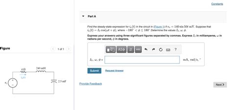 Solved Find The Steady State Expression For Io T In The
