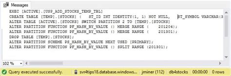 Azure Sql Database Table Partitioning Example