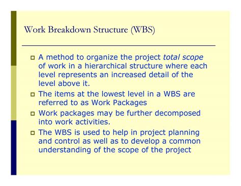 Work Breakdown Structure Templates Free Template Lab