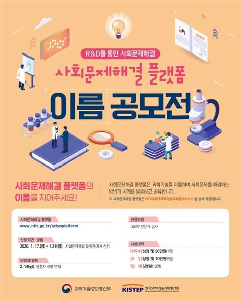 과학기술정보통신부 사회문제해결 플랫폼 이름 공모전 공모전 대외활동 링커리어