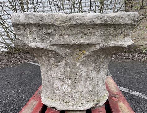 Stone Column Capital Gothic Period Monumental And Structures