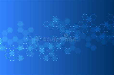 Geometric Abstract Background With Hexagons Structure Molecule And