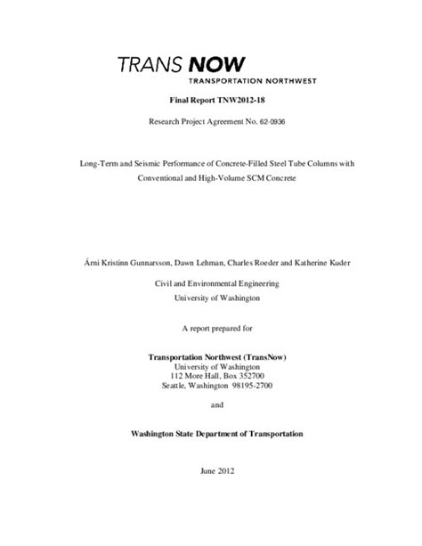 Pdf Long Term And Seismic Performance Of Concrete Filled Steel Tube Columns With Conventional