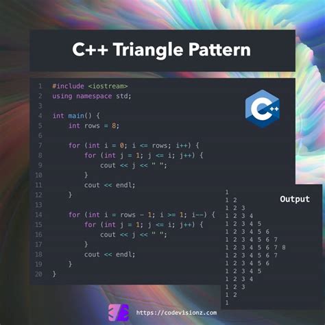 C Code Example Triangle Pattern Programming Tutorial Learn