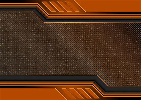 Orange Abstract Tech Background With Decorative Lines Geometrical