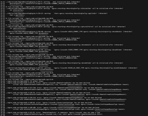 node js agora on premise recording nodejs build sh error in