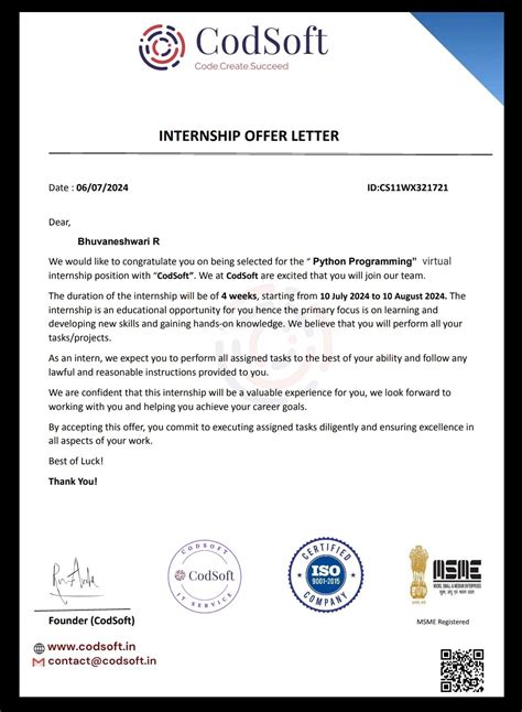 Bhuvaneshwari R On Linkedin Codsoft Internship Pythonprogramming Codsoftinternship