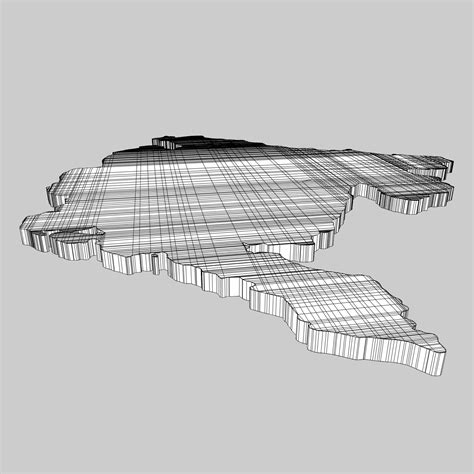 몬테네그로 자세한 국가지도 3d 모델 30 Max Fbx Obj Free3d