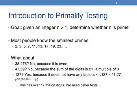 Ppt The Aks Primality Test Powerpoint Presentation Free Download