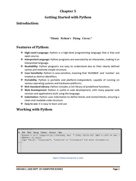 Getting Started Python Chapter 5 New 14 09 2024 Pdf Reserved Word Python Programming