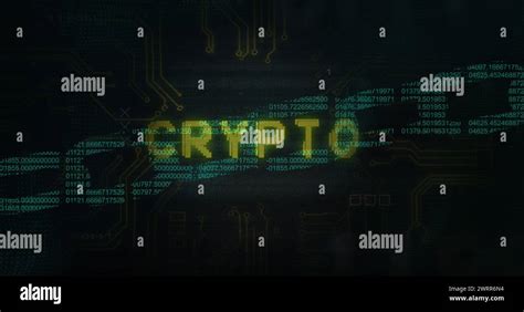 Crypto Text And Microprocessor Connections Over Security Chain Icon