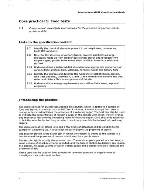 Igcse Biology Core Practical Guide Pdf