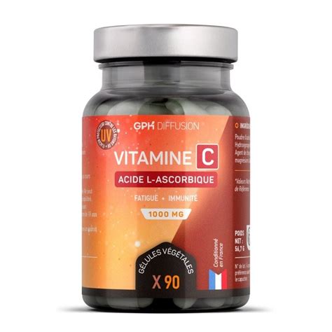 Gph Diffusion Vitamine C Acide L Ascorbique 1000mg B90 Capsules