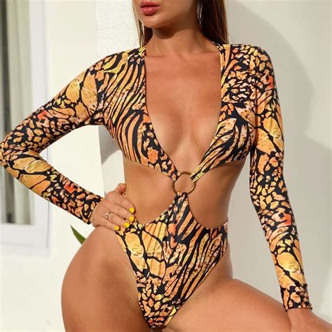 High Cut Ring Cutout Thong Monokini One Piece Swimsuit Sunnybikinis