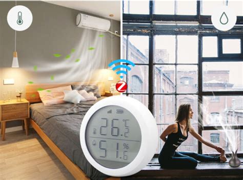 Zigbee Temperature And Humidity Lcd Sensor Samotech