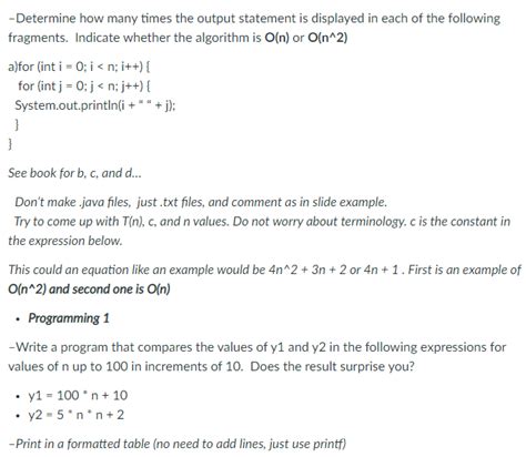 Solved Determine How Many Times The Output Statement Is Chegg Com
