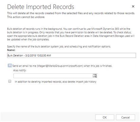 Dynamics 365 Delete Records From A Specific Import The Marks Group Small Business