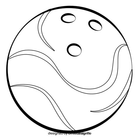 Bowling Ball Outline Black And White Clipart Free Download