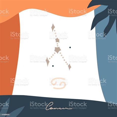 손으로 그린 벡터 추상 스톡 그래픽 간단한 점성술 천체 일러스트 카드 아트 현대 콜라주 예술 보헤 현대 인쇄 템플릿 조디악 기호 별 암 별자리 0명에 대한 스톡 벡터 아트