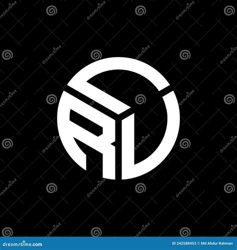 Lru Letter Logo Design On Black Background Lru Creative Initials