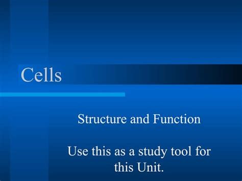 Cell Structure Function Presentation Pptx