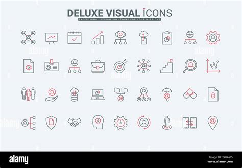 Company Structure Organization And Management Thin Black And Red Line