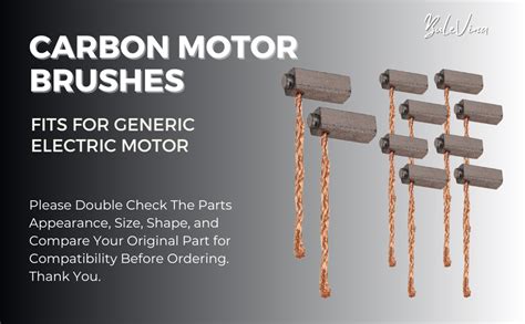 10pcs Universal Carbon Dc Motor Brushes Fit For Generic Electric Wire Generator Replacement Set