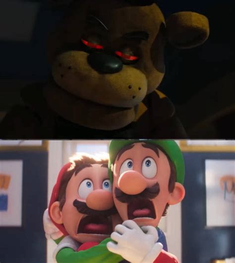 Mario And Lulgi Scared Of Freddy Fazbear By Maxtop9002 On Deviantart