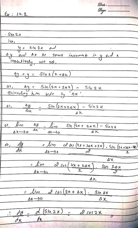 5 derivatives trigonometric function