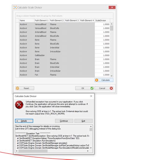Exception When Trying To Calculate Scale Divisor For Simulation That